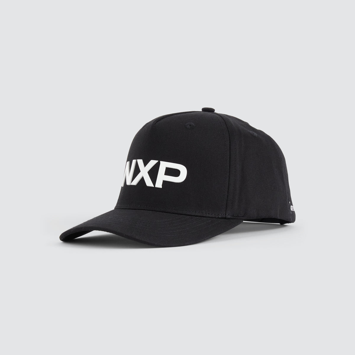 NXP Overhead 5 Panel Curved Peak Cap in Black | Neverland Store