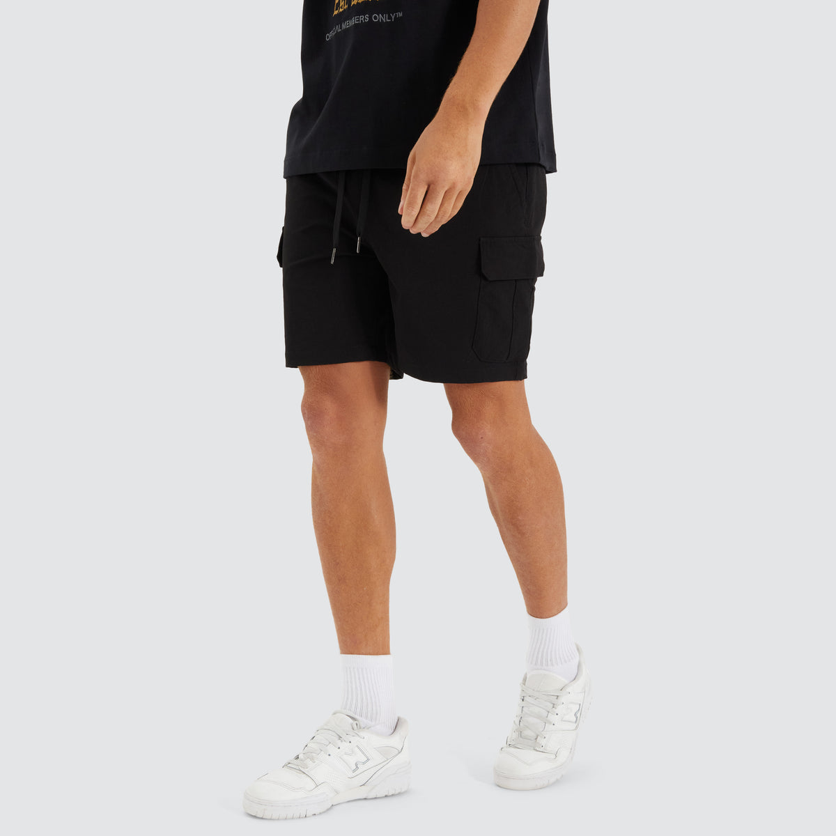 NXP S150 Slim Stretch Cargo Short in Black | Neverland Store