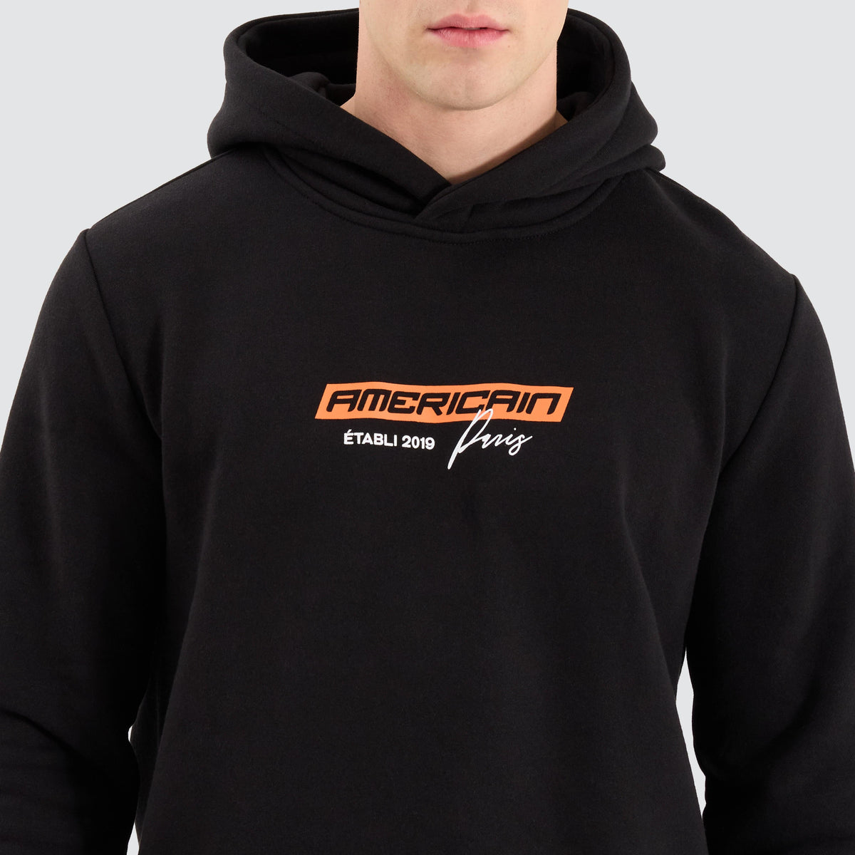 Americain Nova Vortex Dual Curved Hoodie in Black | Neverland Store
