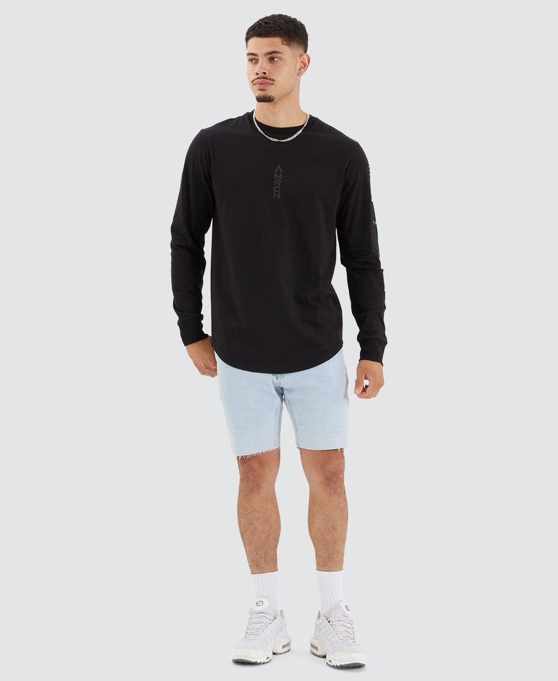 Americain Romang Heavy LS Tee in Black - Neverland Store
