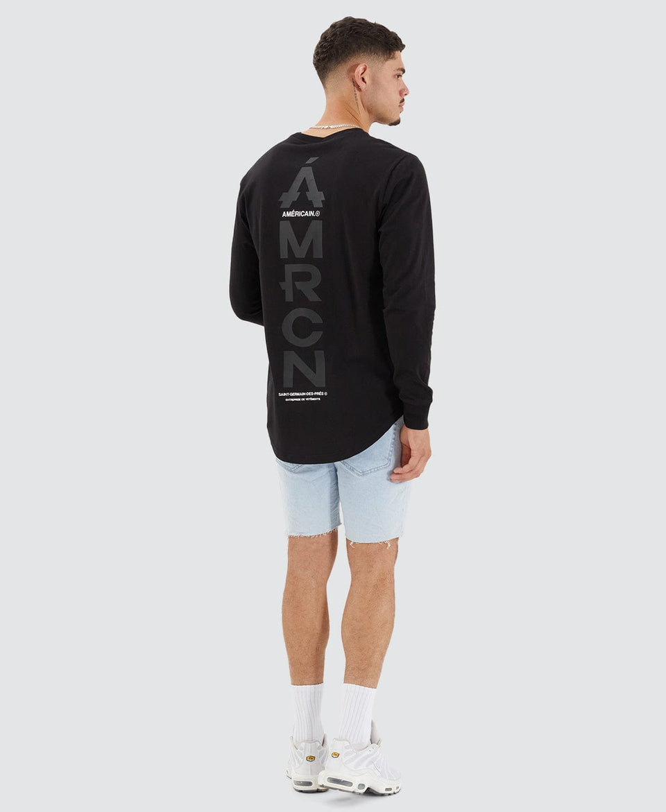 Americain Romang Heavy LS Tee in Black - Neverland Store