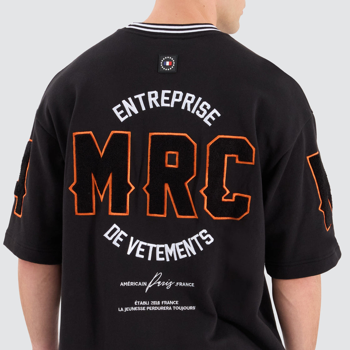 Solarsynth Extra Oversized Loopback Tee Jet Black | Neverland Store