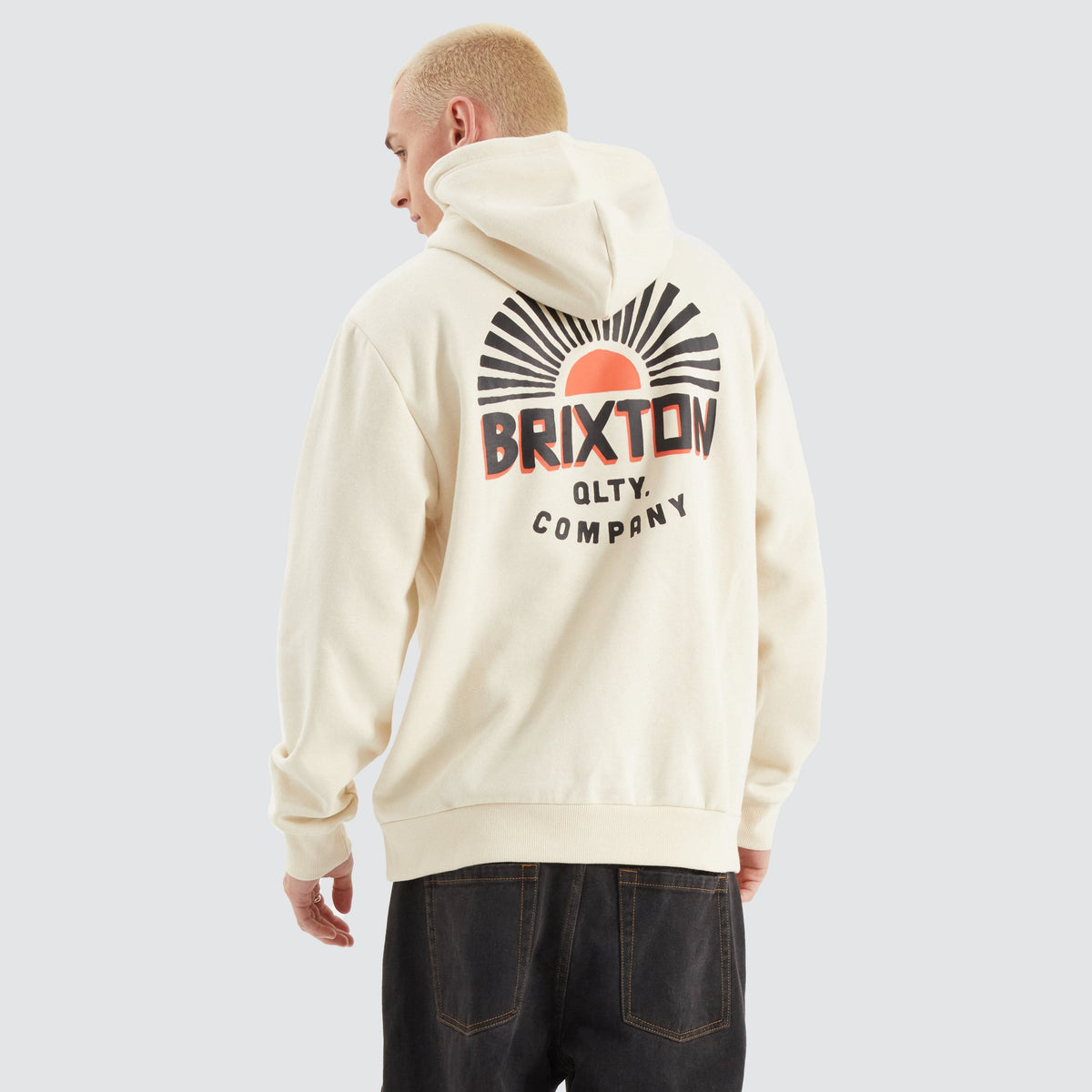 Brixton Rising Sun Hoodie in White | Neverland | Neverland Store