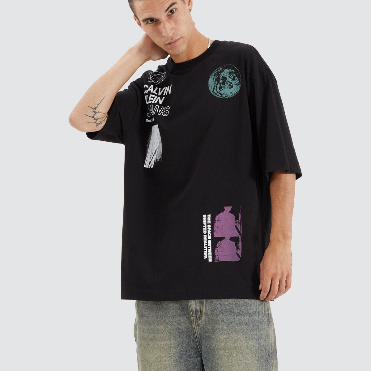 Future Fade Multi Graphic T-Shirt Black | Neverland Store