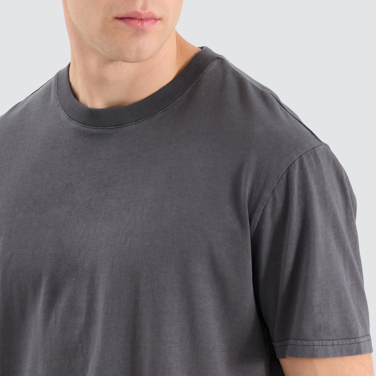 Lincoln Relaxed Cotton Tee in Pigment Asphalt | Neverland | Neverland Store