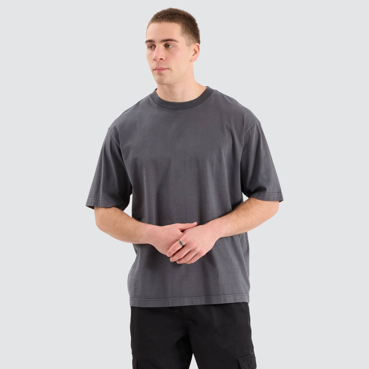 Sheffeild Heavy Oversized Tee in Pigment Asphalt | Neverland ...