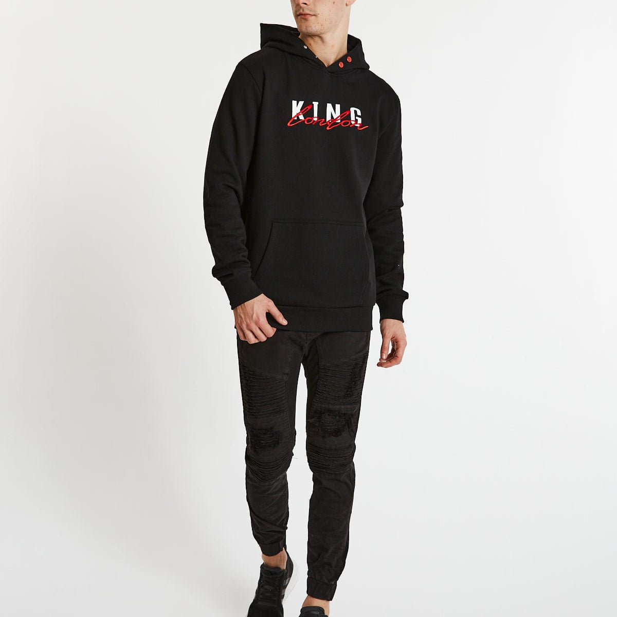 KING Staple Tracksuit Hoodie in Black | Neverland | Neverland Store