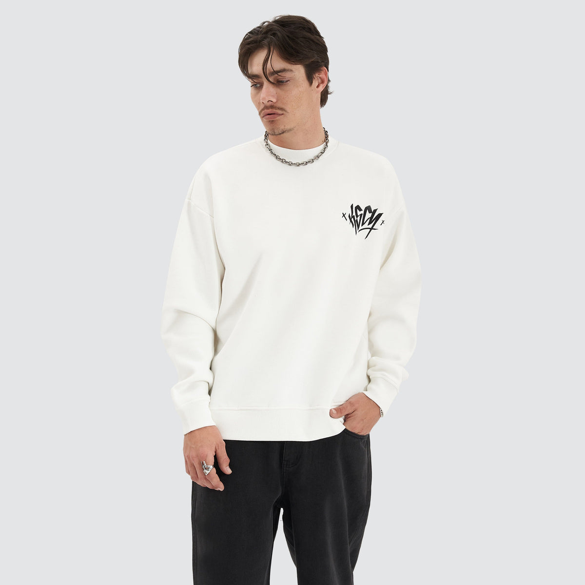 Arcane Heavy Relaxed Jumper Natural White | Neverland Store