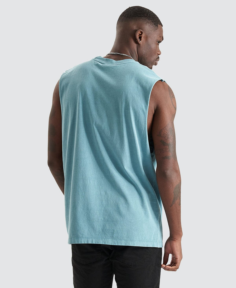 KSCY Blessed Muscle Tank in Pigment Brittany Blue | Neverland ...