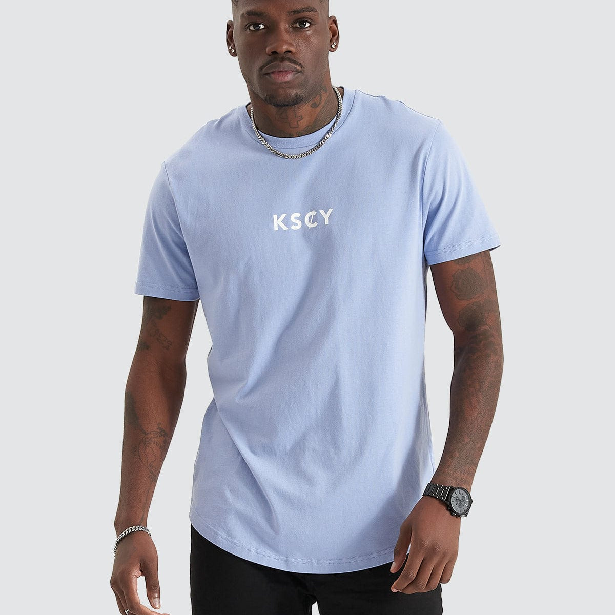 KSCY Celestial Dual Curved Tee in Purple - Neverland Store