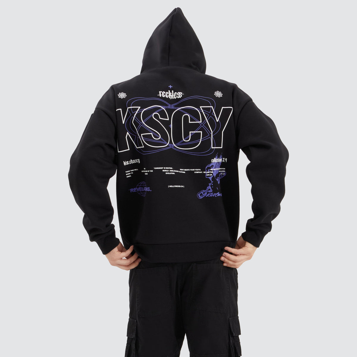 KSCY Chronos Oversized Hoodie in Jet Black | Neverland | Neverland Store