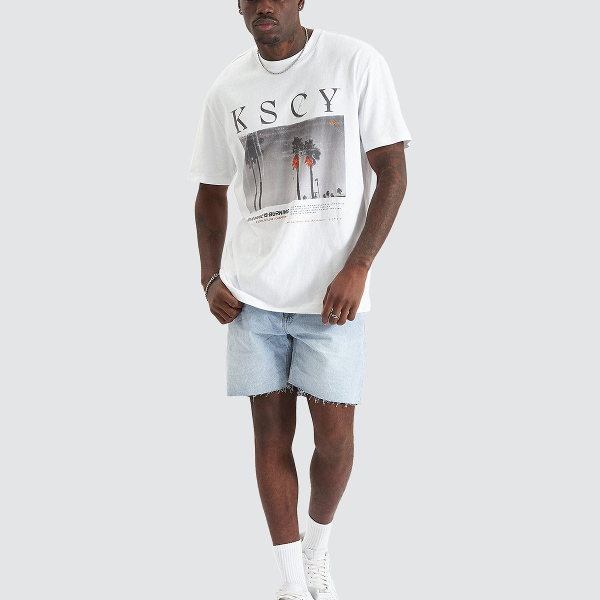 KSCY Elysium Oversized Tee in Optical White | Neverland | Neverland Store