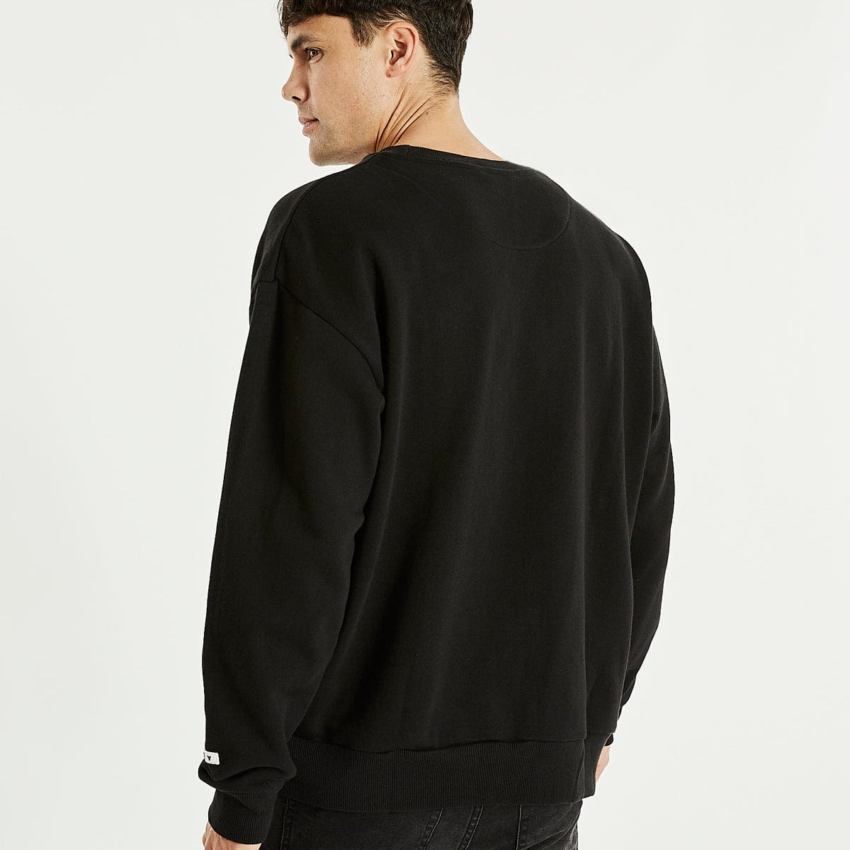 Essentials Crew Neck Jumper Jet Black | Neverland Store