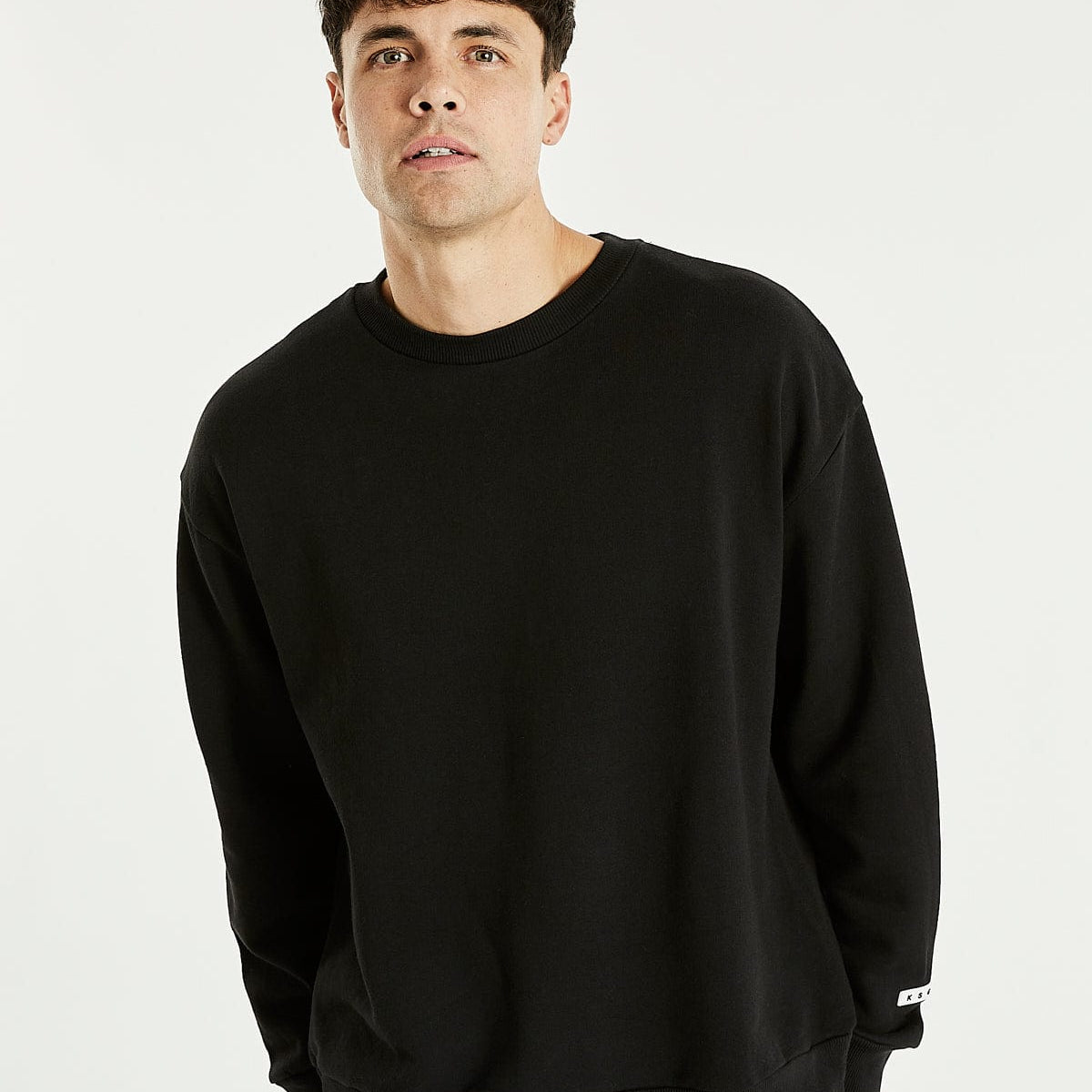 Essentials Crew Neck Jumper Jet Black | Neverland Store