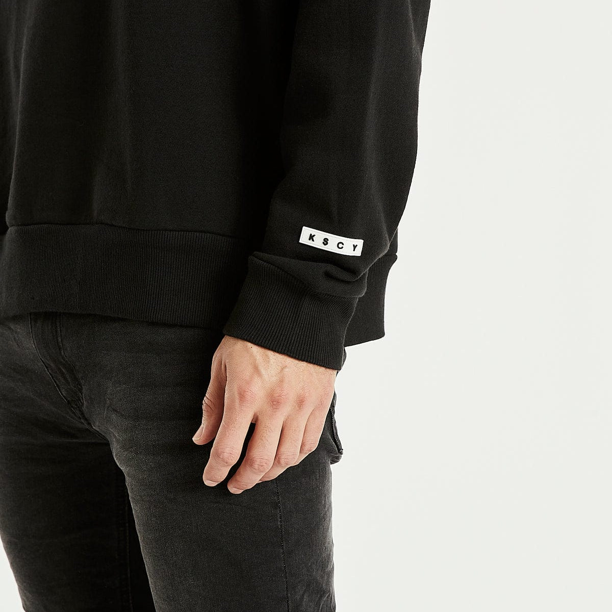 Essentials Crew Neck Jumper Jet Black | Neverland Store