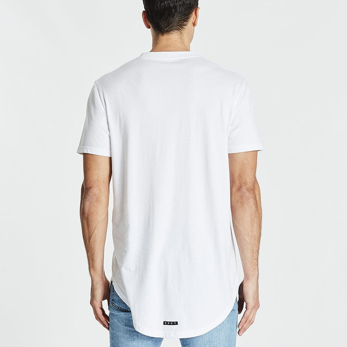Essentials Dual Curved T-Shirt White | Neverland Store