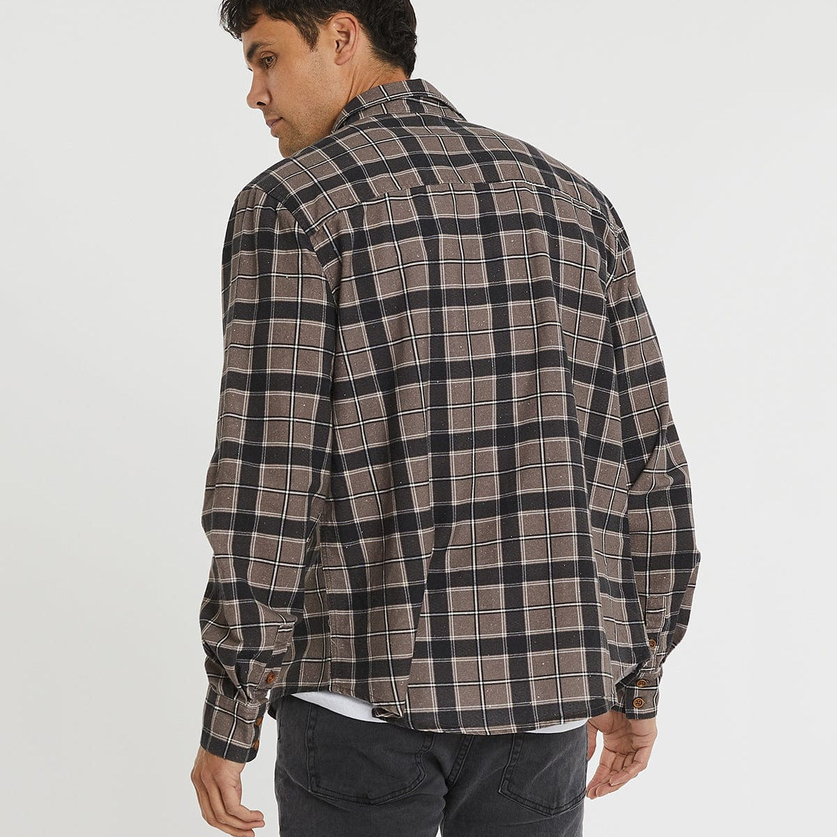 Harlem Standard Long Sleeve Shirt Iron Check | Neverland Store