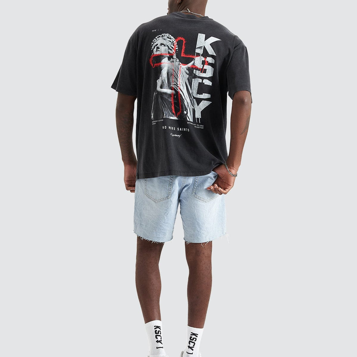 KSCY Hellbound Box Fit Tee in Black - Neverland Store