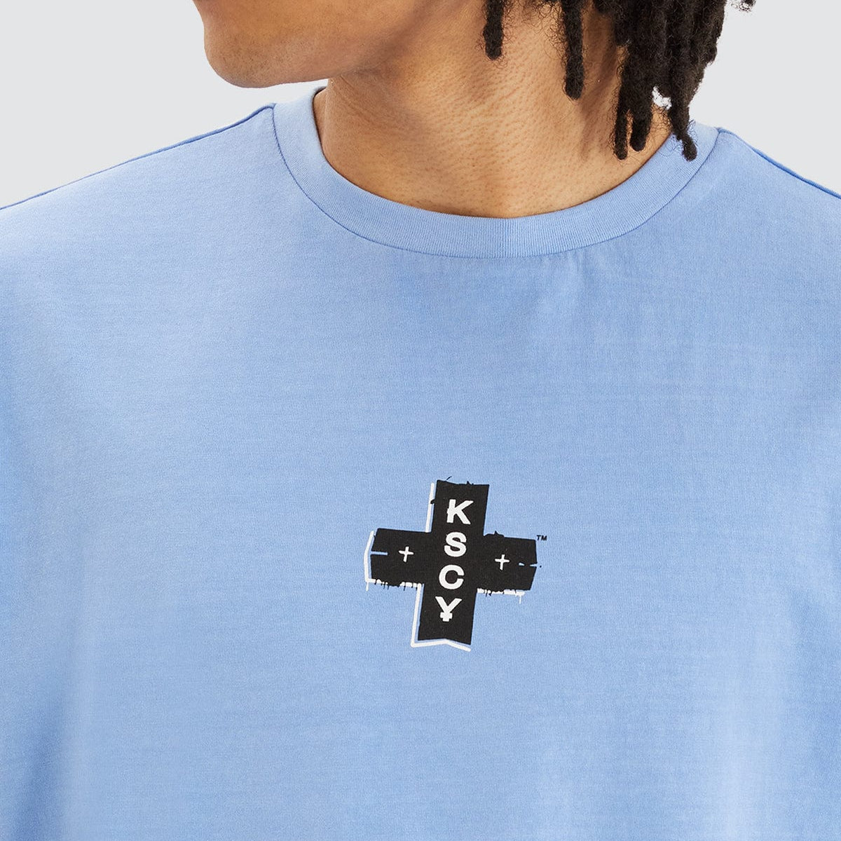 KSCY Hollywood Dual Curved T-Shirt in Blue | Neverland | Neverland Store