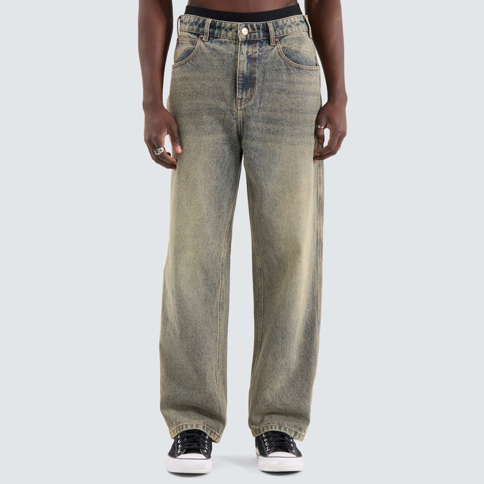 K6 Baggy Wide Leg Jean Sandblast | Neverland Store