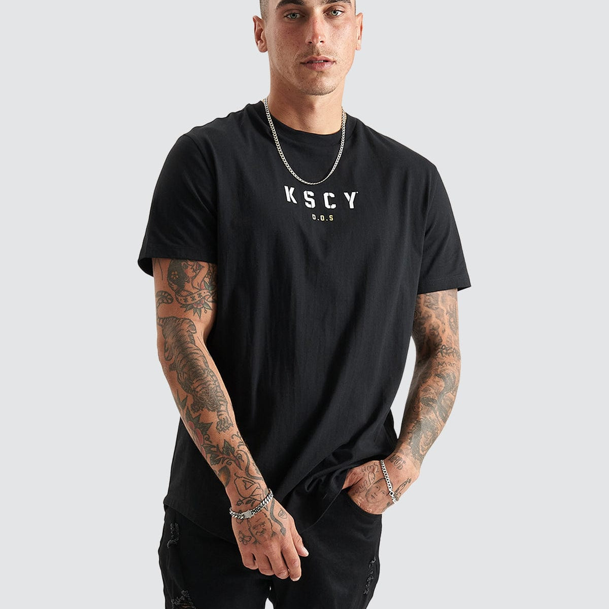 KSCY Lambert Curved Tee in Black - Neverland Store
