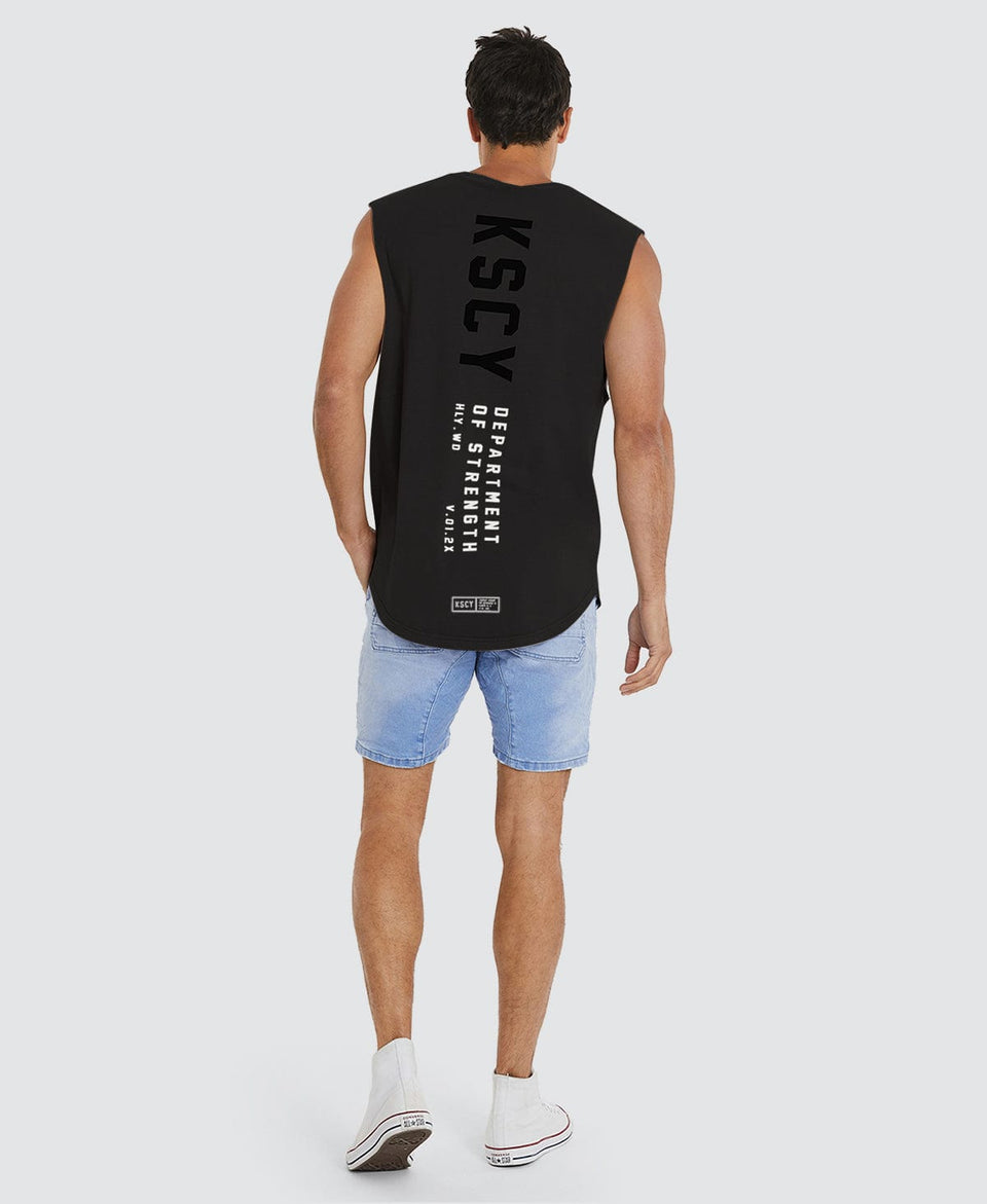Manifest Dual Curved Muscle Tee Jet Black | Neverland Store