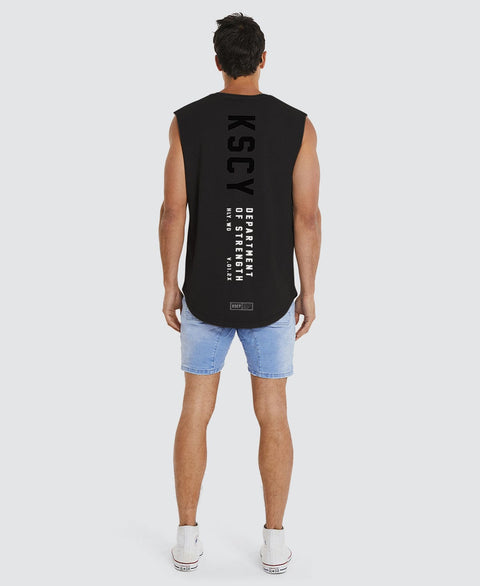 Manifest Dual Curved Muscle Tee Jet Black | Neverland Store