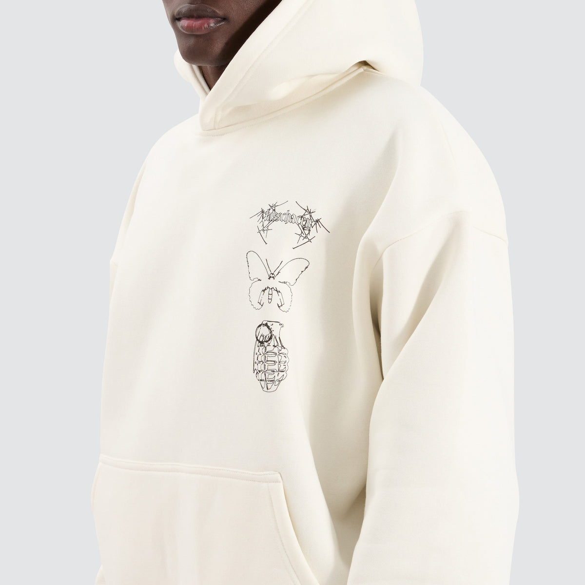 KSCY Redback Heavy Weight Oversized Hoodie in Off-White | Neverland Store