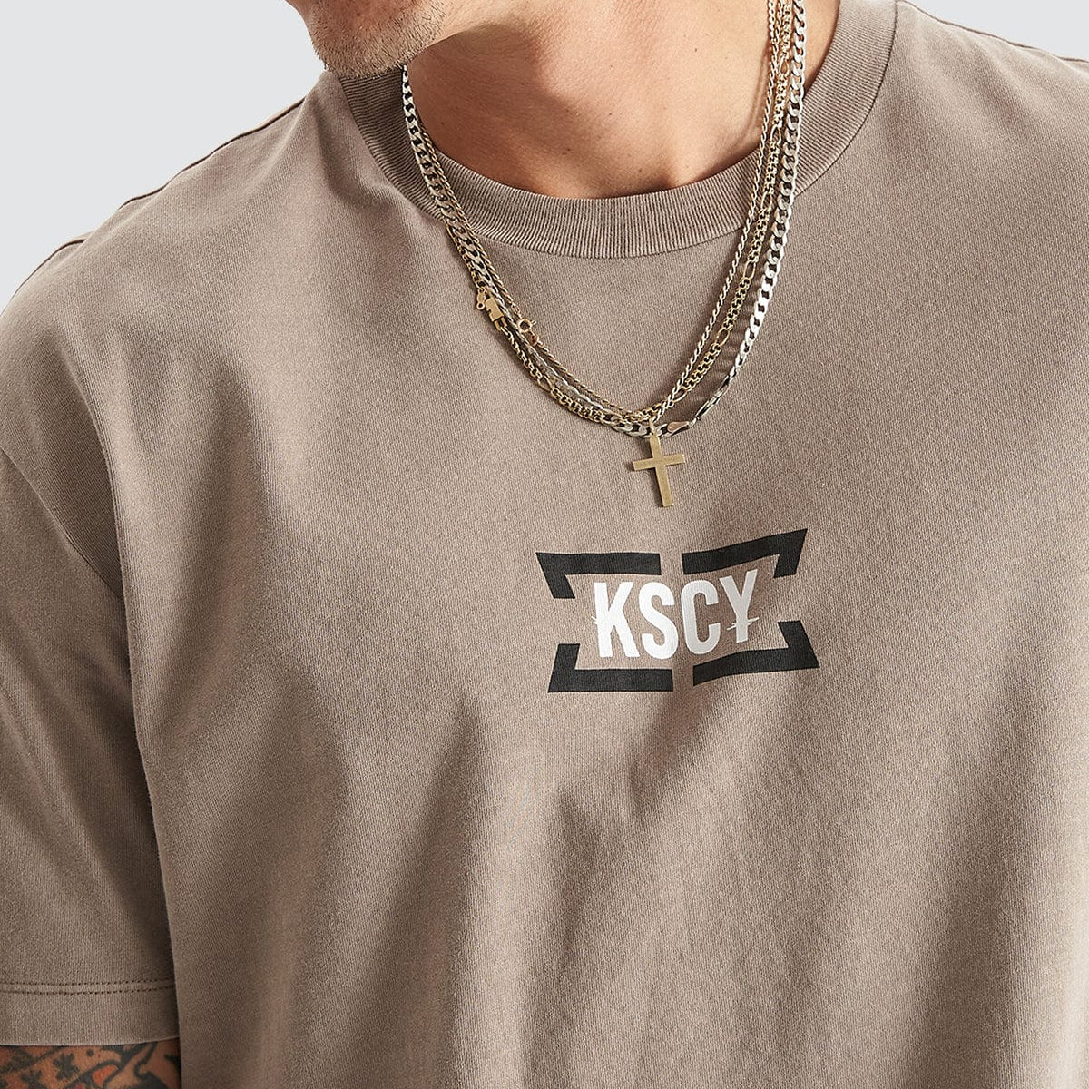 KSCY Retribution Relaxed Tee in Driftwood - Neverland Store