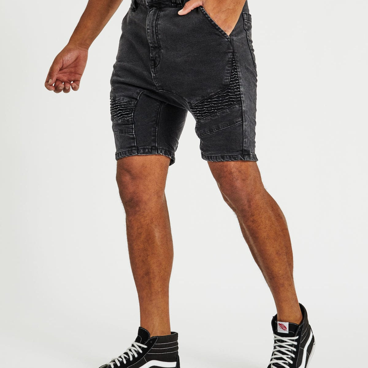 KSCY Spectra Denim Shorts Obsidian Black | Neverland Store