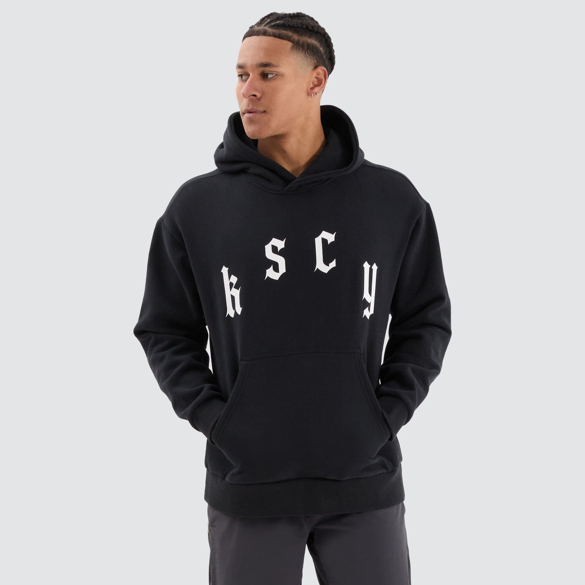 KSCY ACTIVEWEAR Stamina Relaxed Hoodie in Dos Black | Neverland Store