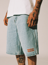 Mind Gallery Dnim Longline Bleach Jorts - Neverland Store