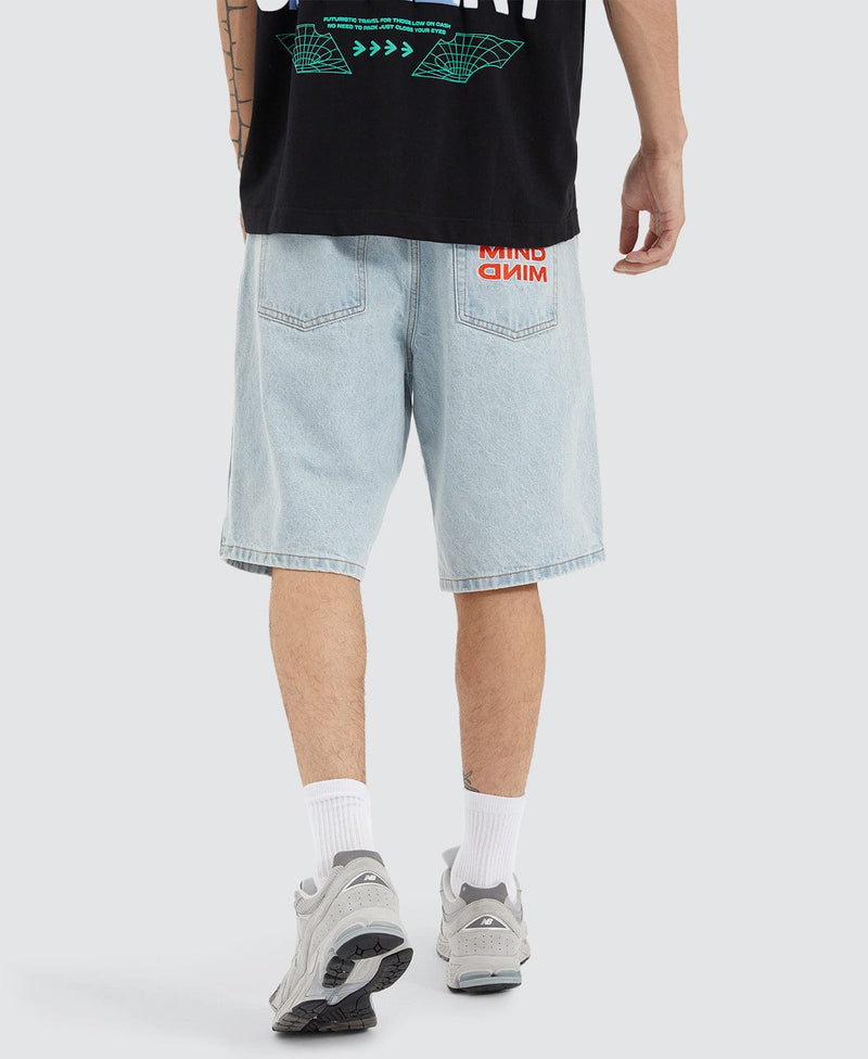 Mind Gallery Dnim Longline Bleach Jorts - Neverland Store