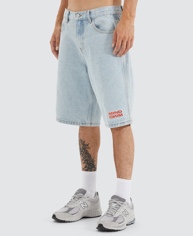 Mind Gallery Dnim Longline Bleach Jorts - Neverland Store