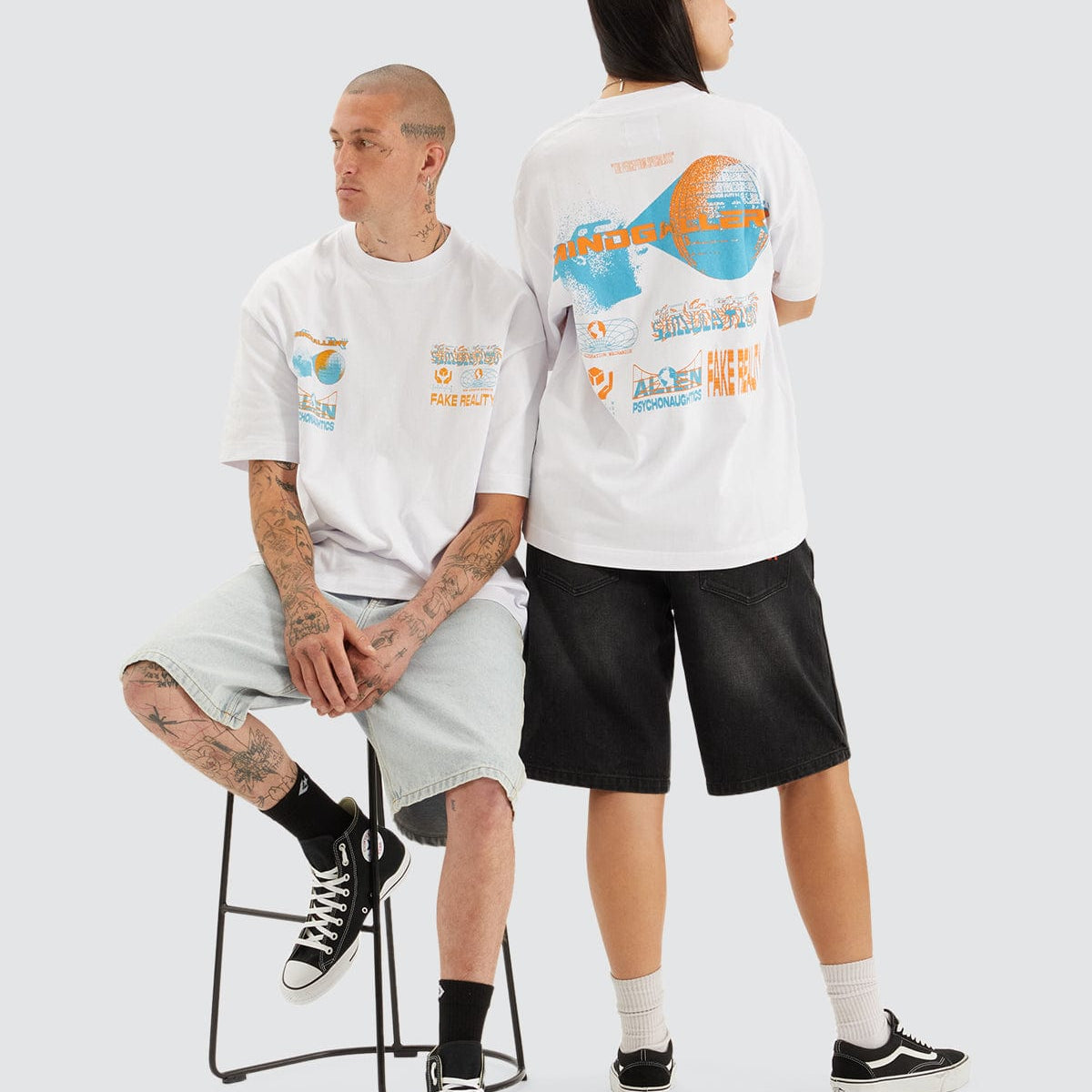 Mind Gallery Eclipse Extra Heavy Street Fit White T-Shirt - Neverland Store