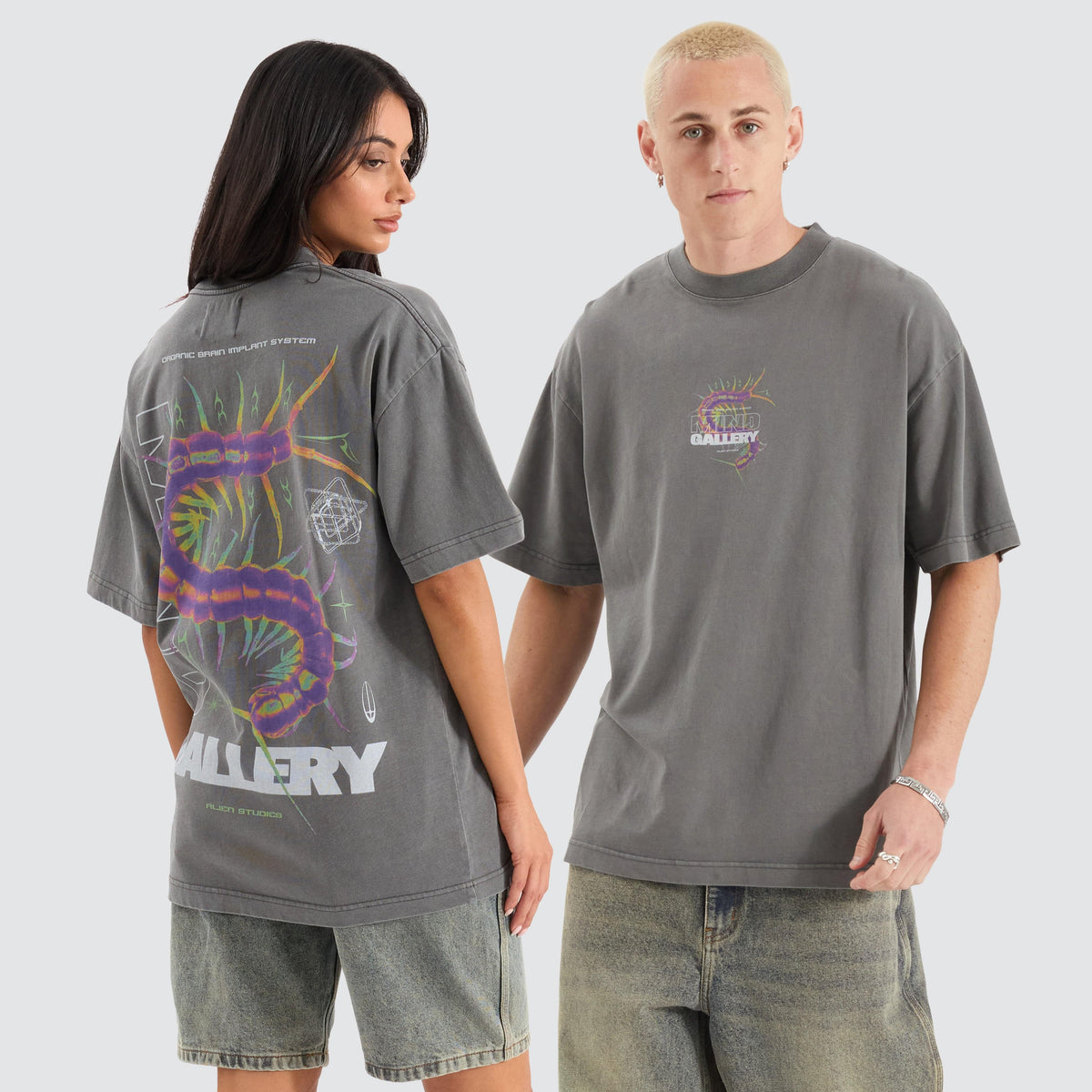 Mind Gallery Implant Heavy Street Tee in Grey | Neverland | Neverland Store