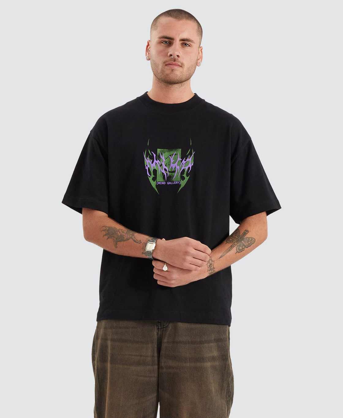Mind Gallery Sharp Tee in Jet Black - Neverland Store