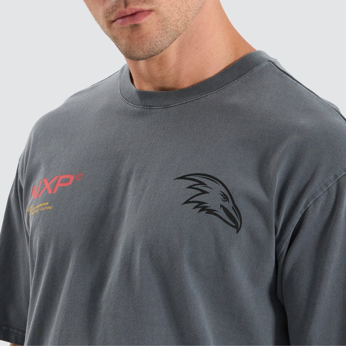 NXP Adelaide Crows AFL Box Fit Tee in Pigment Charcoal - Neverland ...