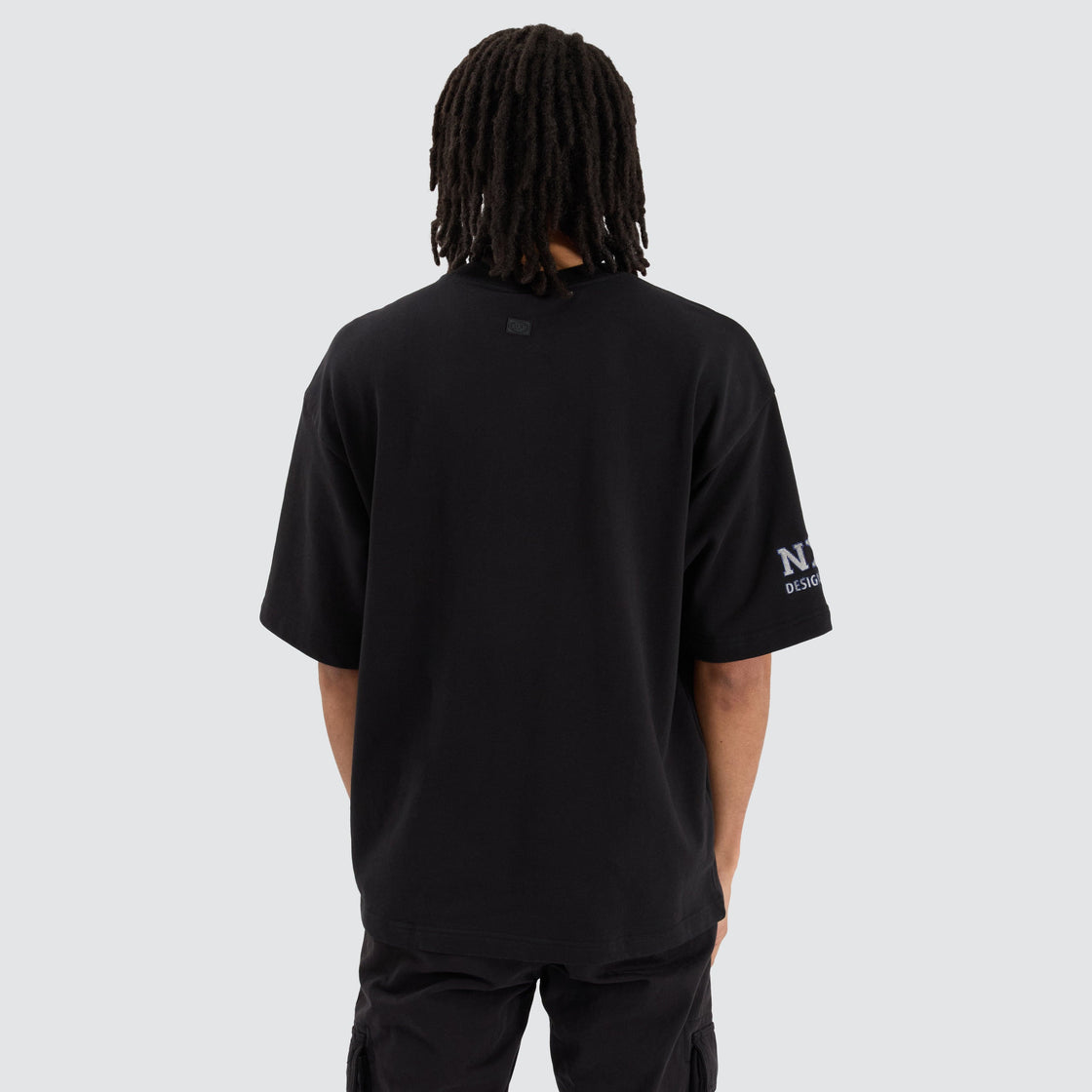 NXP x AFL Geelong Cats Mega Loop Back Tee in Jet Black | Neverland Store