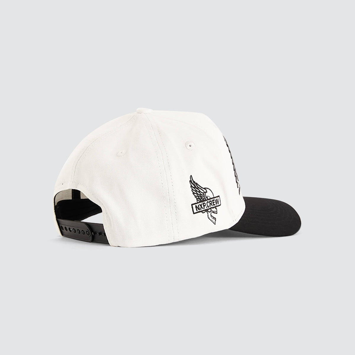 NXP Arcade 5 Panel Peak Cap in White - Nena and Pasadena | Neverland Store