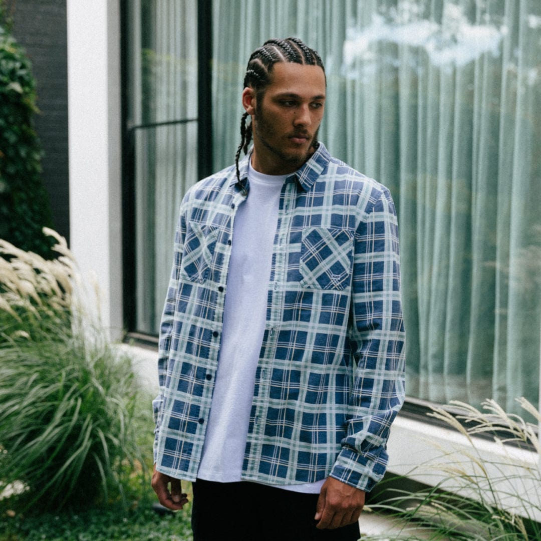 NXP Barrier Longsleeve Shirt in Blue Check | Neverland | Neverland Store