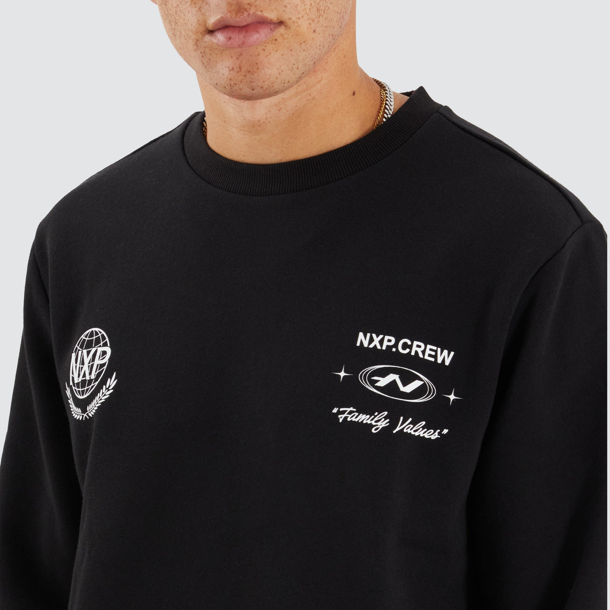 NXP Binary Dual Curved Sweater in Jet Black | Neverland Store