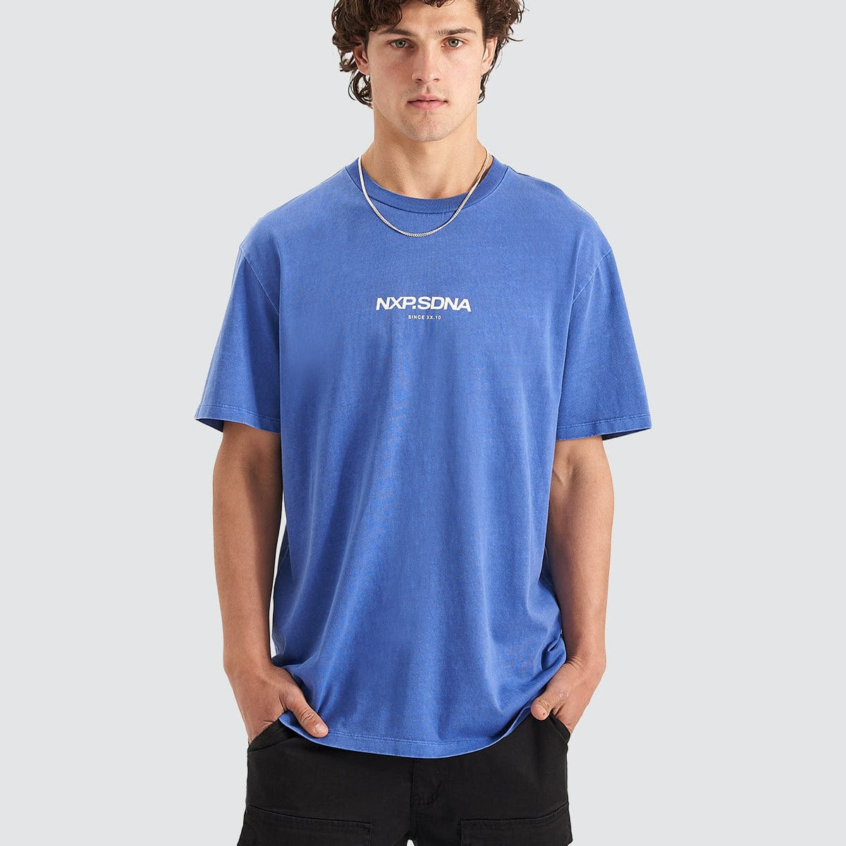 Central Relaxed T-Shirt in Pigment Blue | Nena and Pasadena | Neverland Store