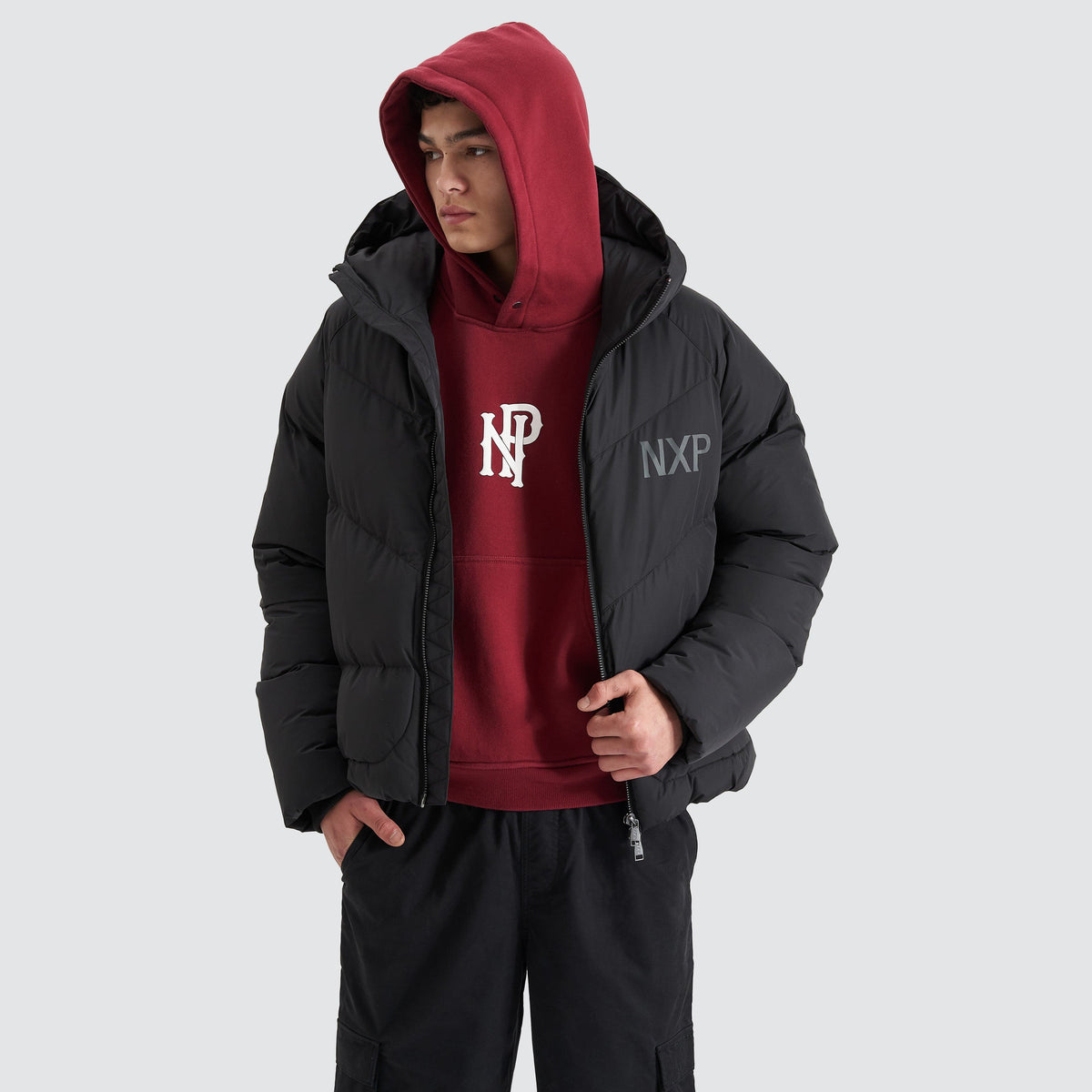 NXP Chrysler Raglan Puffer Jacket Black - Nena and Pasadena | Neverland ...