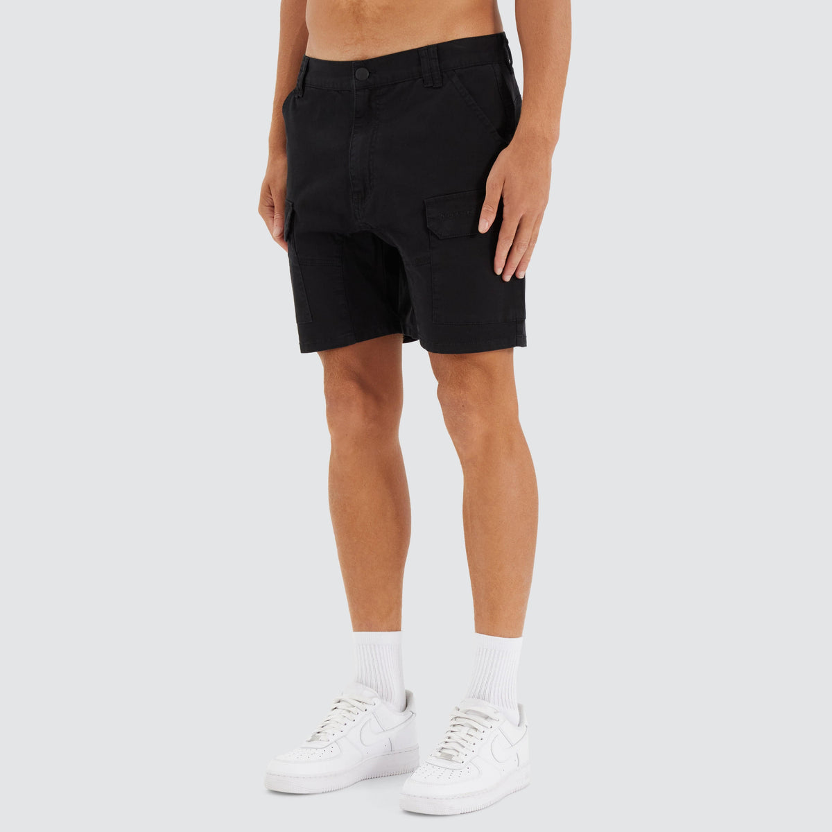 NXP F100 Fine Twill Short in Black | Neverland Store