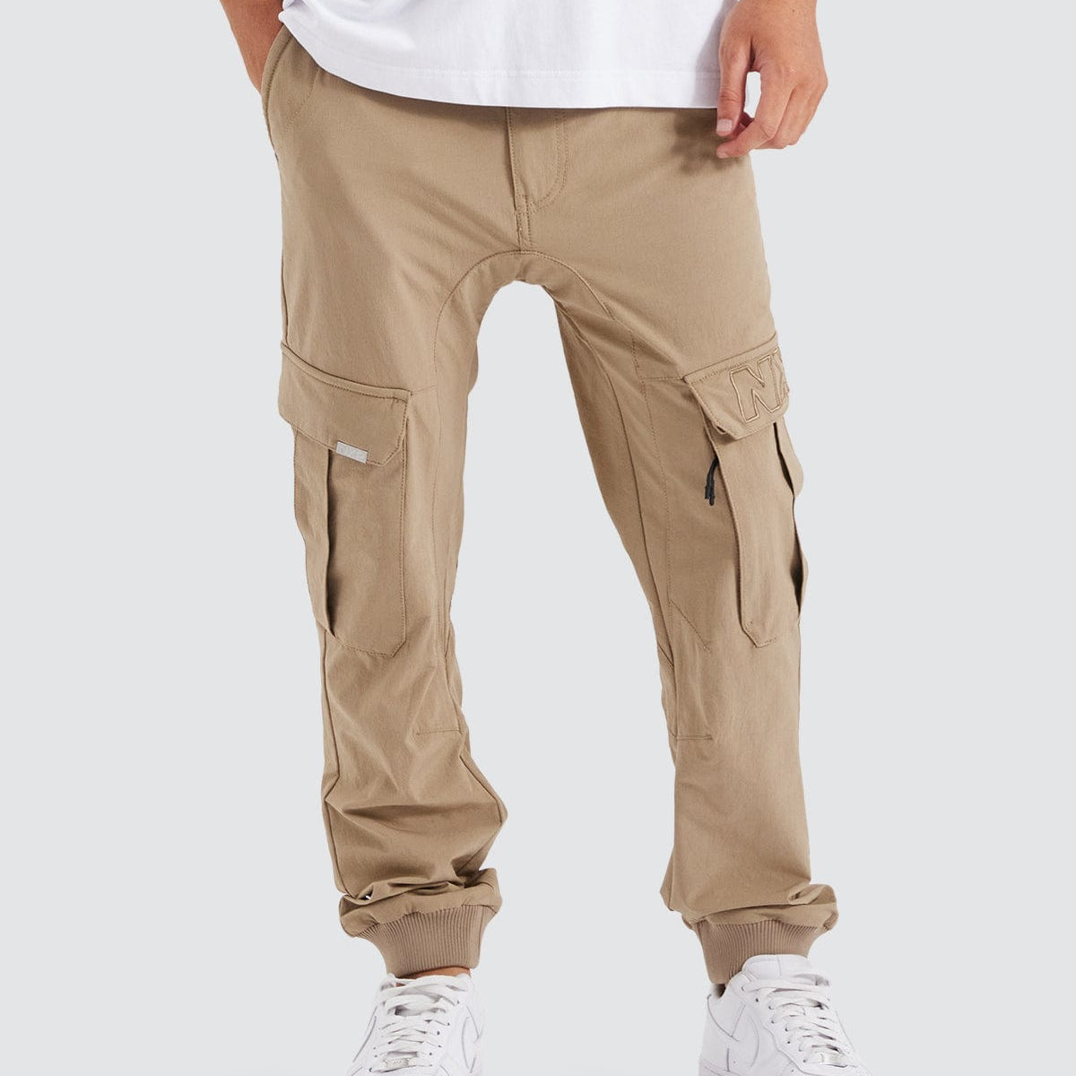 F150 Slim Nylon Cargo Jogger Stone | Neverland Store