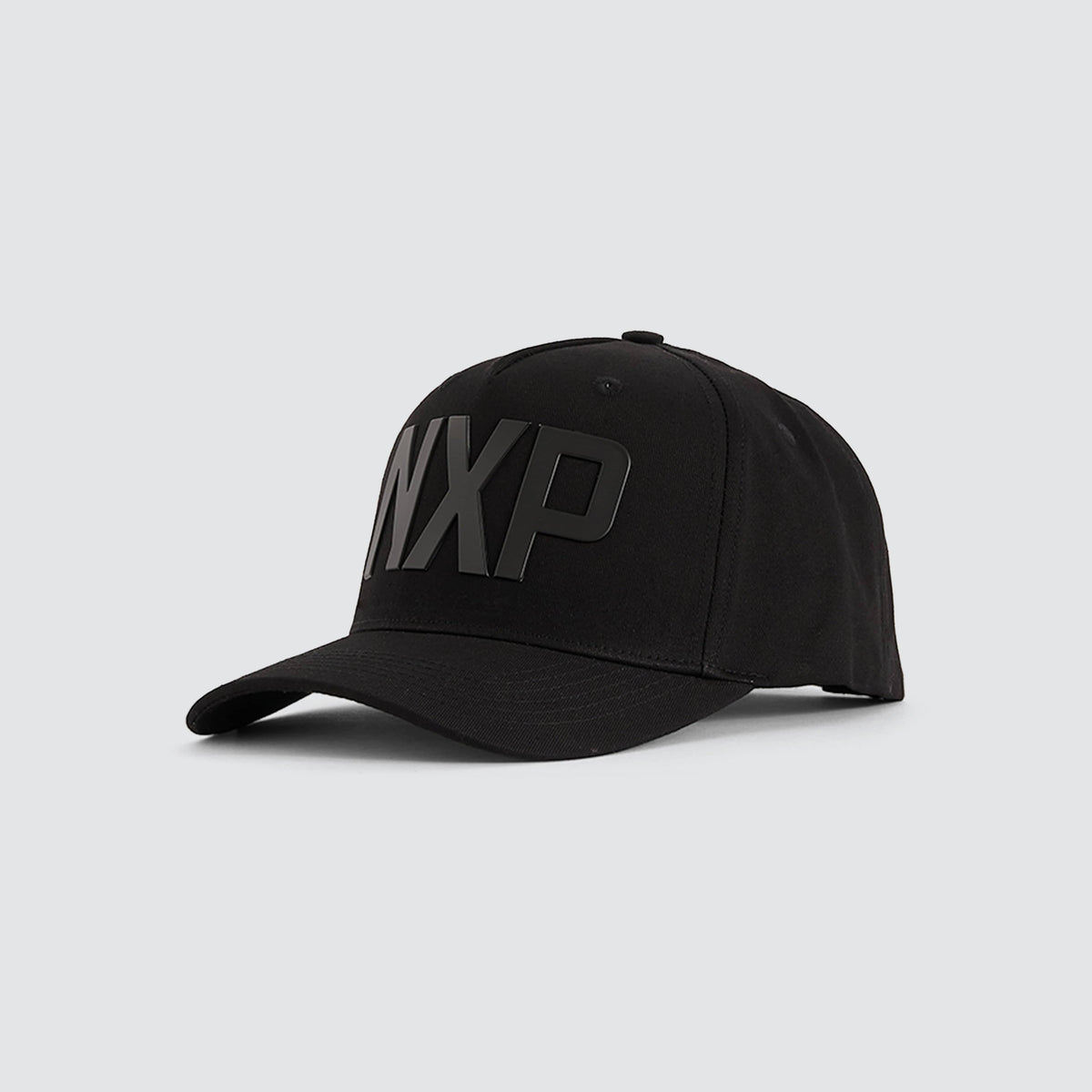 NXP Facade 5 Panel Peak Cap in Black - Nena and Pasadena | Neverland Store