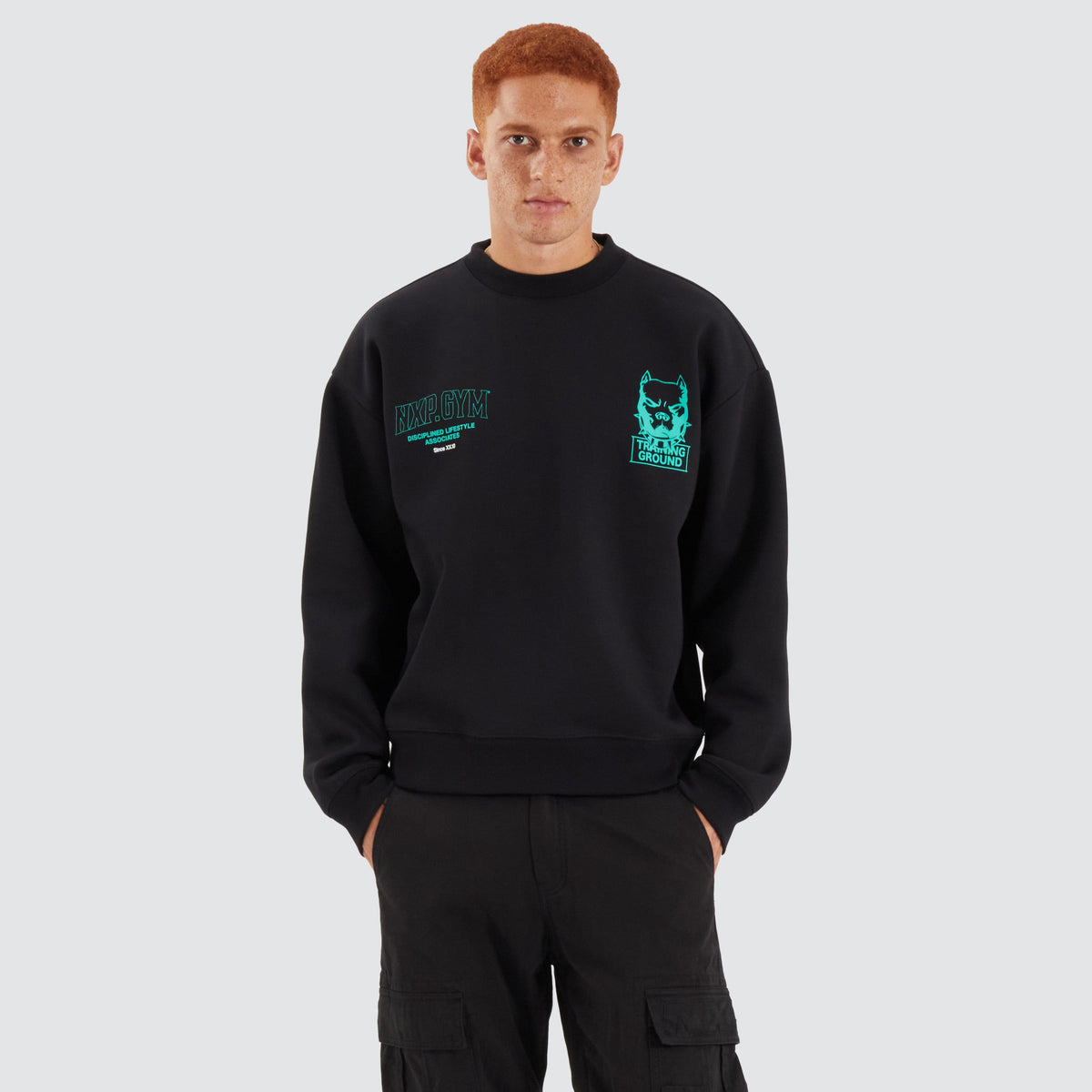 NXP Ground Box Fit Sweater in Jet Black | Neverland Store