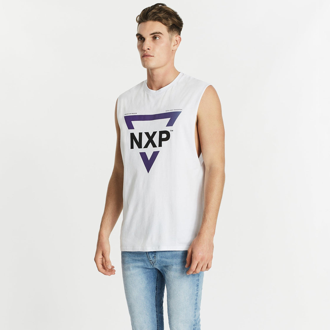NXP Imitation Muscle Tank in White | Neverland | Neverland Store