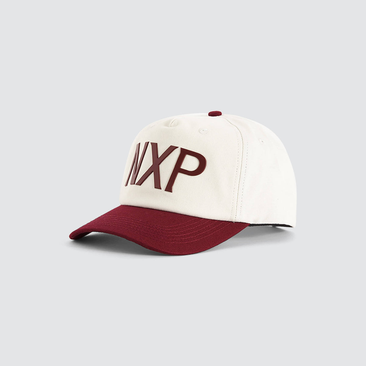 NXP Liminal 5 Panel Peak Cap in White - Nena and Pasadena | Neverland Store